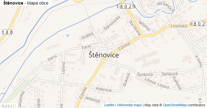 Štěnovice - mapy | Kurzy.cz